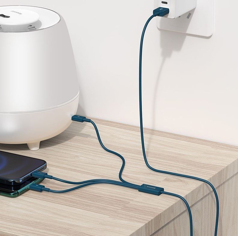 Baseus Superior Series Fast Charging USB to M+L+C 3.5A 1.5m 3 in 1 Data ...