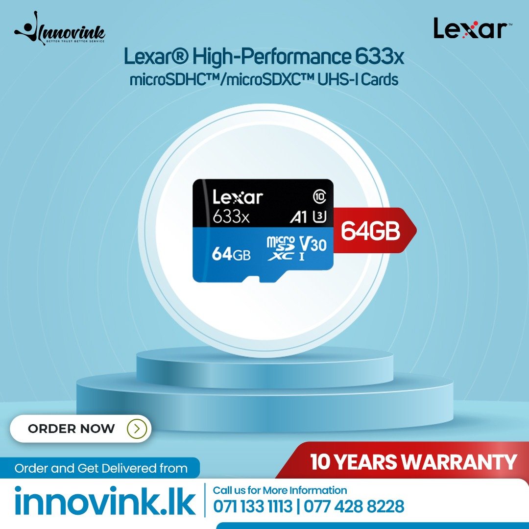Lexar® 64GB High-Performance 633x microSDHC™/microSDXC™ UHS-I Cards ...