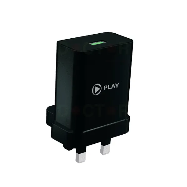 Play Home /Travel 18W Fast Charger IOS Black | Innovink Solutions
